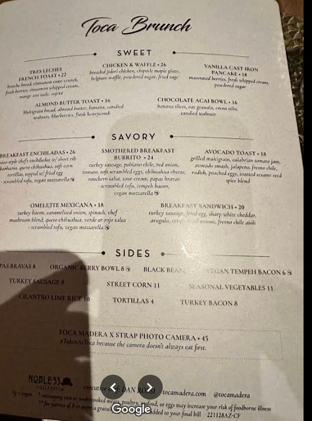 Toca Madera Las Vegas Menu – Fine Dining Mexican Cuisine & Craft Cocktails