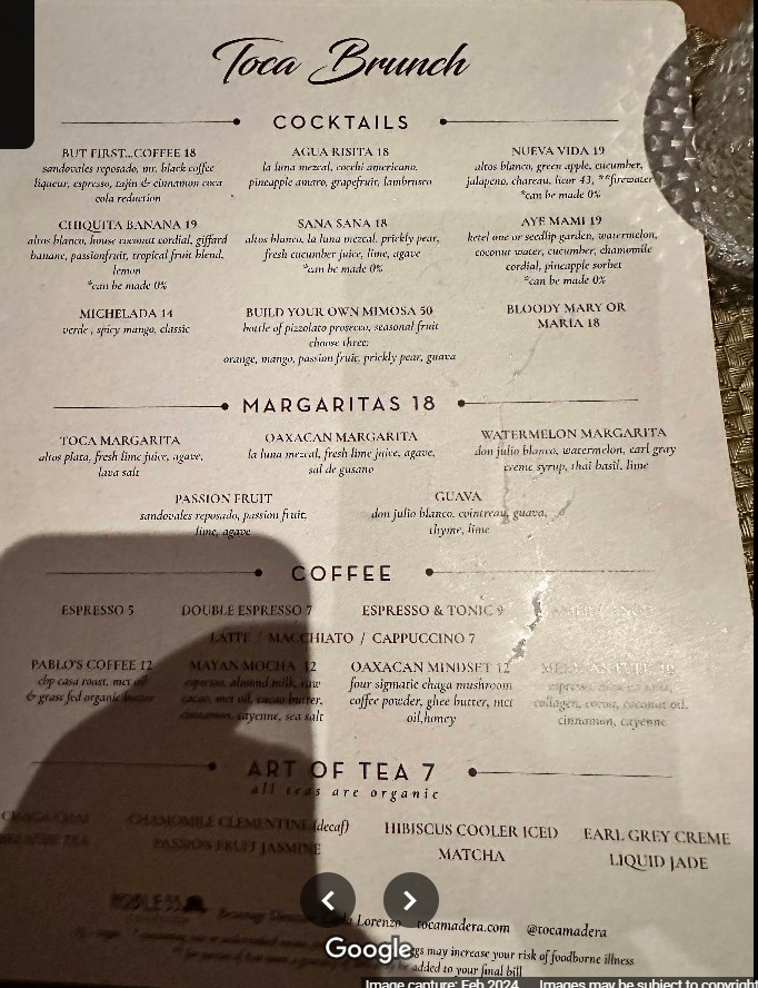 Toca Madera Las Vegas Menu – Fine Dining Mexican Cuisine & Craft Cocktails